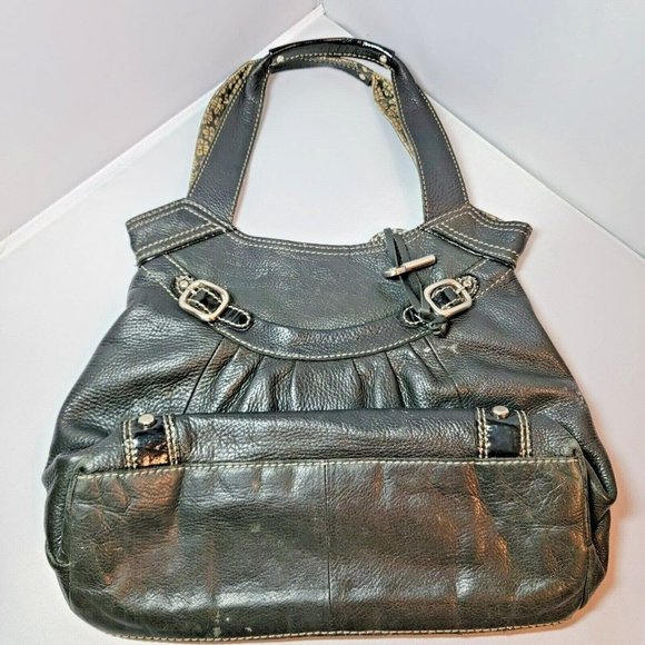 Fossil | Bags | Fossil Vintage Leather Pouch Purse Black Large Shoulder ...